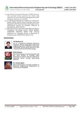 IRJET- Energy Generating Gymnasiums Machines for Renewable, Sustainable and Green Energy | PDF