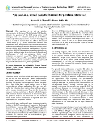Application of Vision based Techniques for Position Estimation | PDF