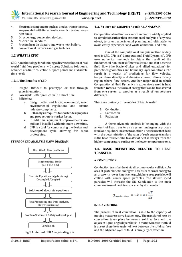 Study of Heat Transfer rate using V-pin Fins by using CFD Analysis ...