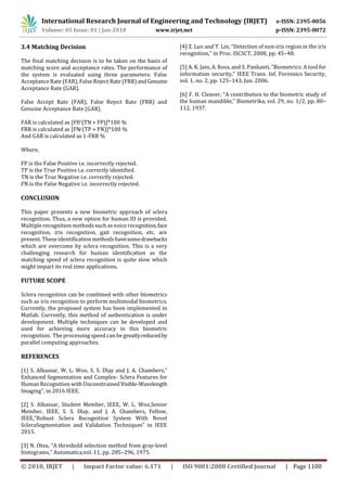 Security System based on Sclera Recognition | PDF