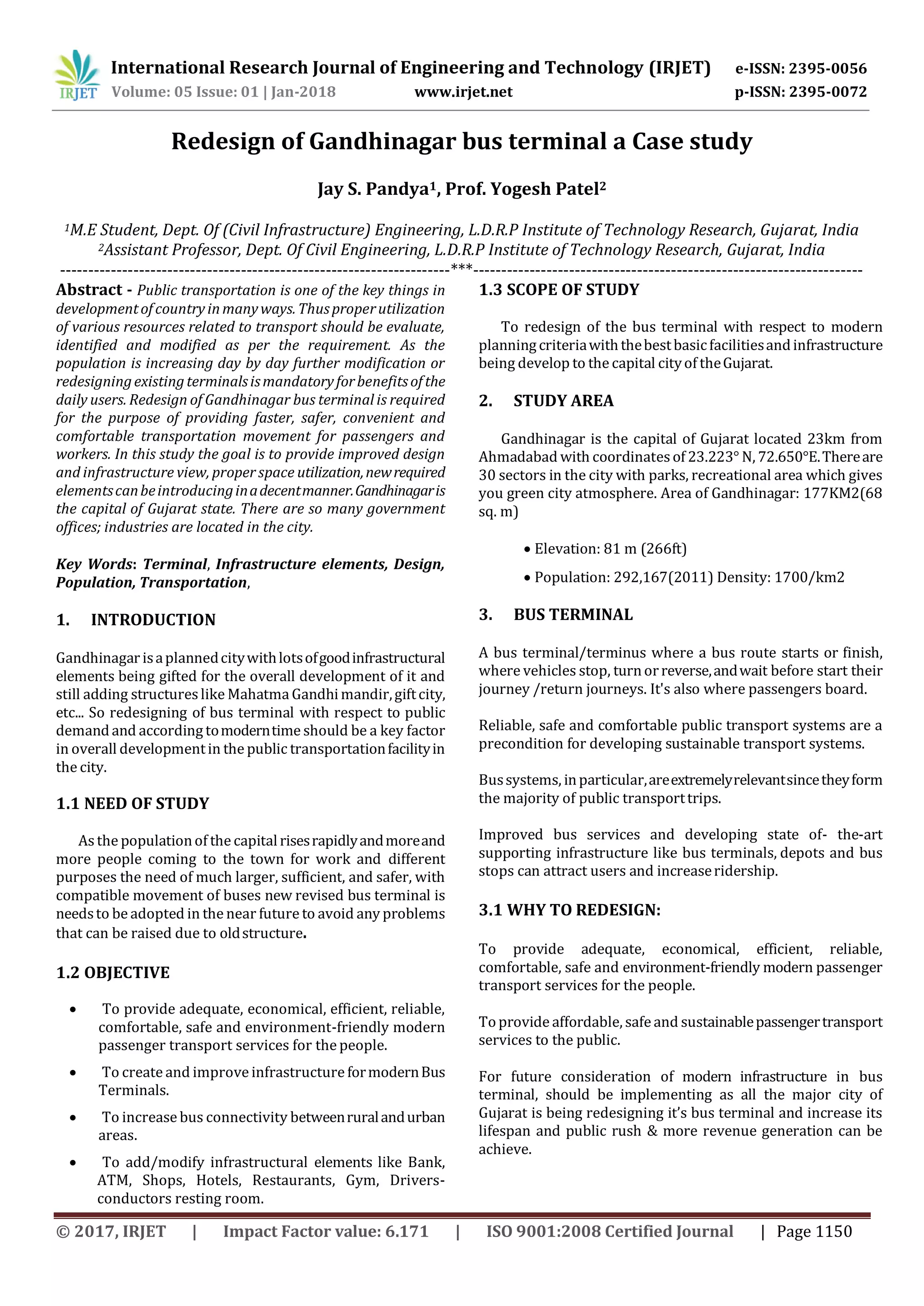 Redesign of Gandhinagar Bus Terminal a Case Study | PDF