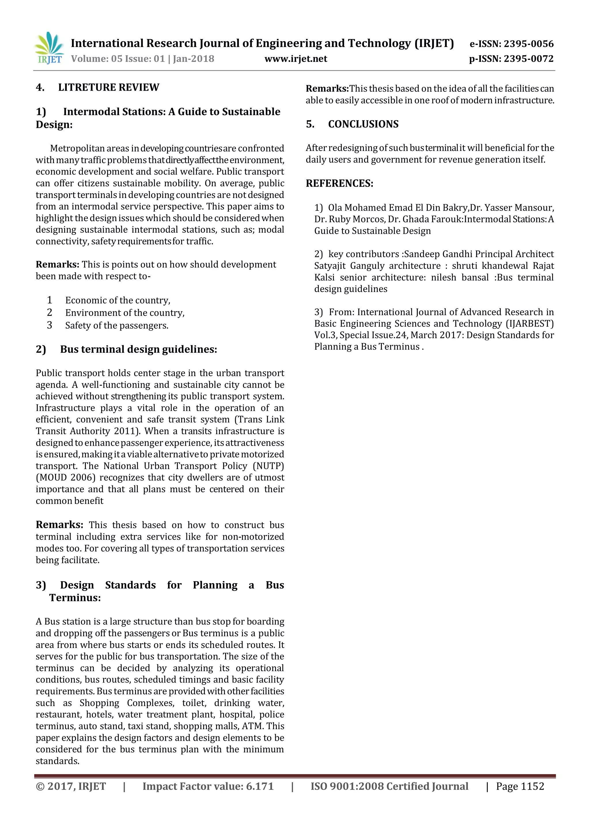 Redesign of Gandhinagar Bus Terminal a Case Study | PDF