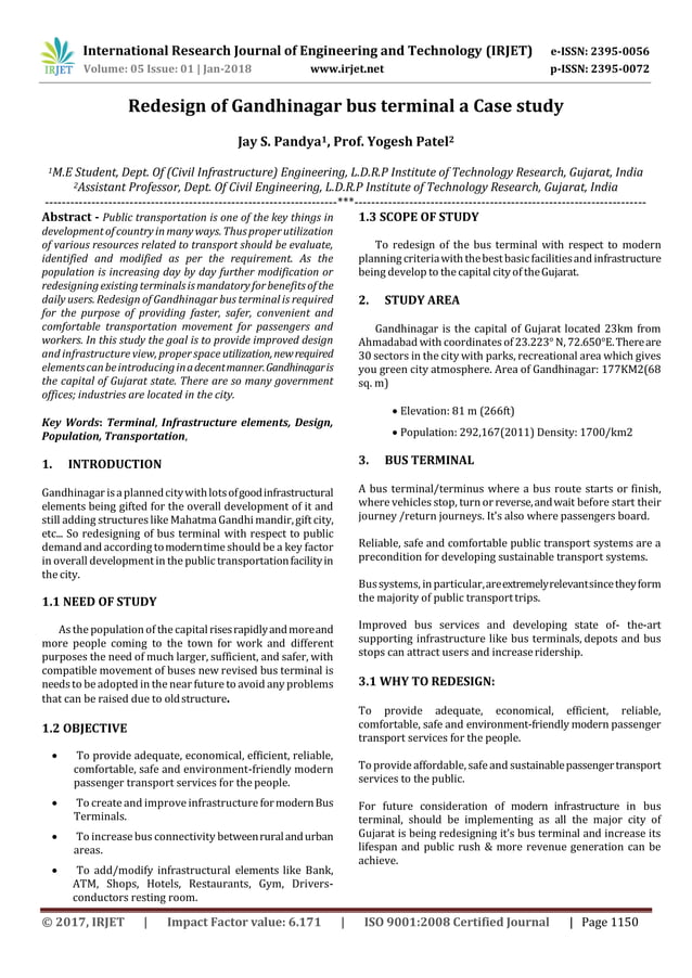 Redesign of Gandhinagar Bus Terminal a Case Study | PDF | Rail Travel ...