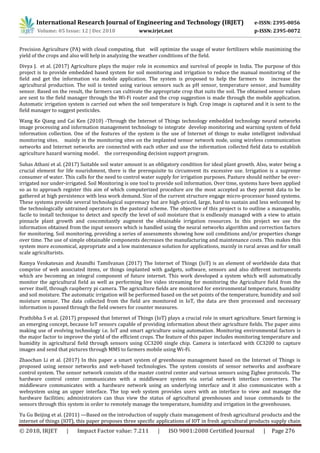 IRJET- A Review on E- Health Agricultural Monitoring System through WSN ...