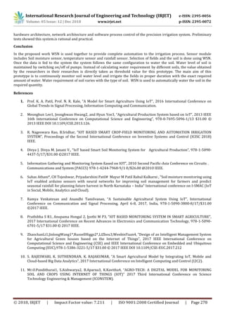IRJET- A Review on E- Health Agricultural Monitoring System through WSN ...
