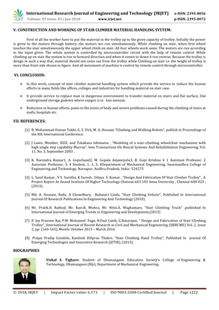 Fabrication of Stair Climber Material Handling System for Small Scale ...