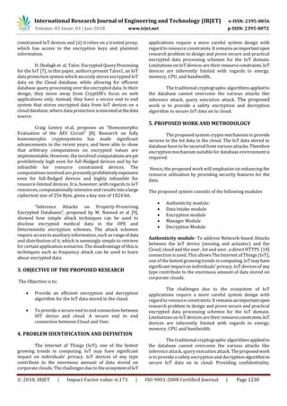 Crypto Mechanism to Provide Secure to the IOT Data | PDF