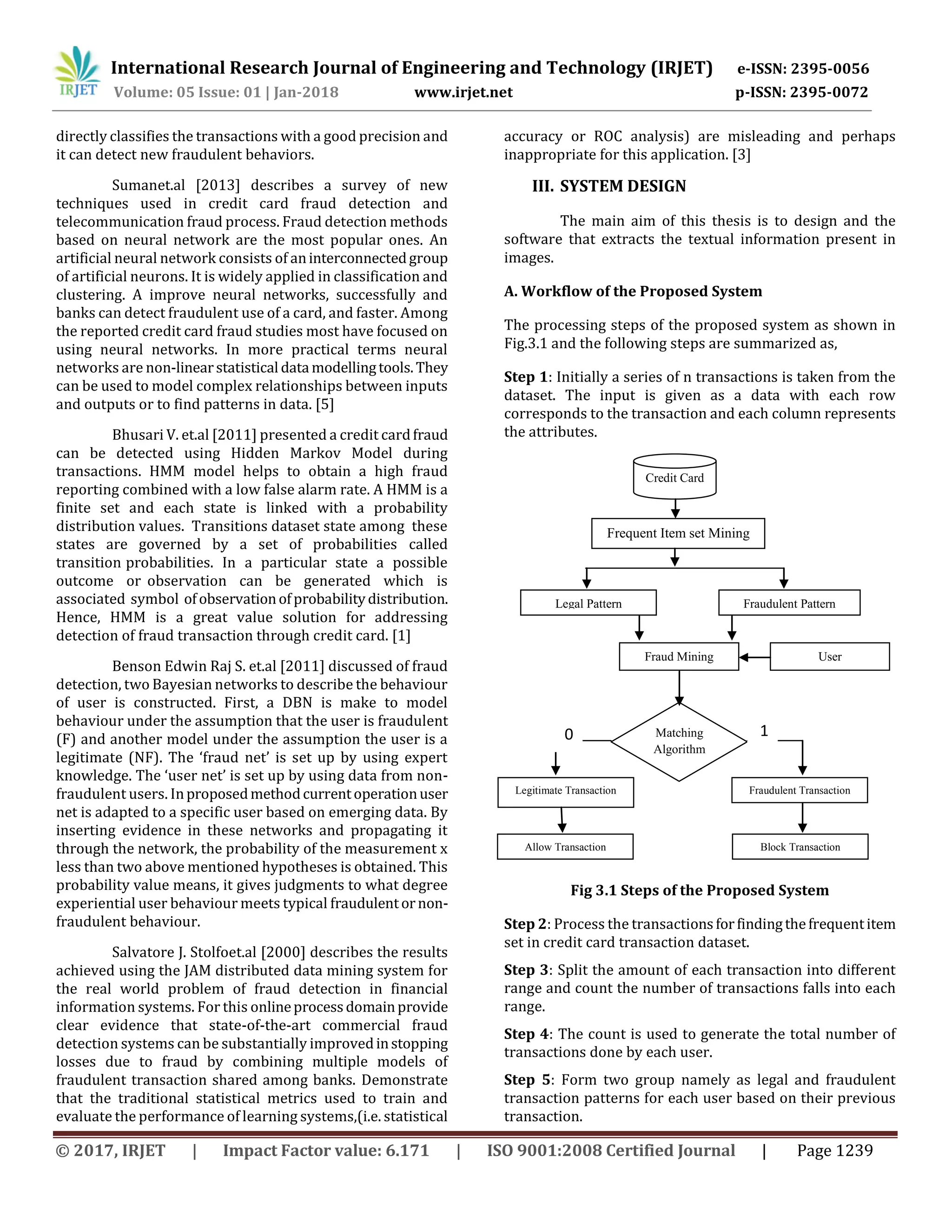 An Identification and Detection of Fraudulence in Credit Card Fraud Transaction System using ...