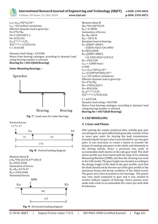 IRJET- Design and Development of Open Differential for Transmission System of Quad Bike | PDF