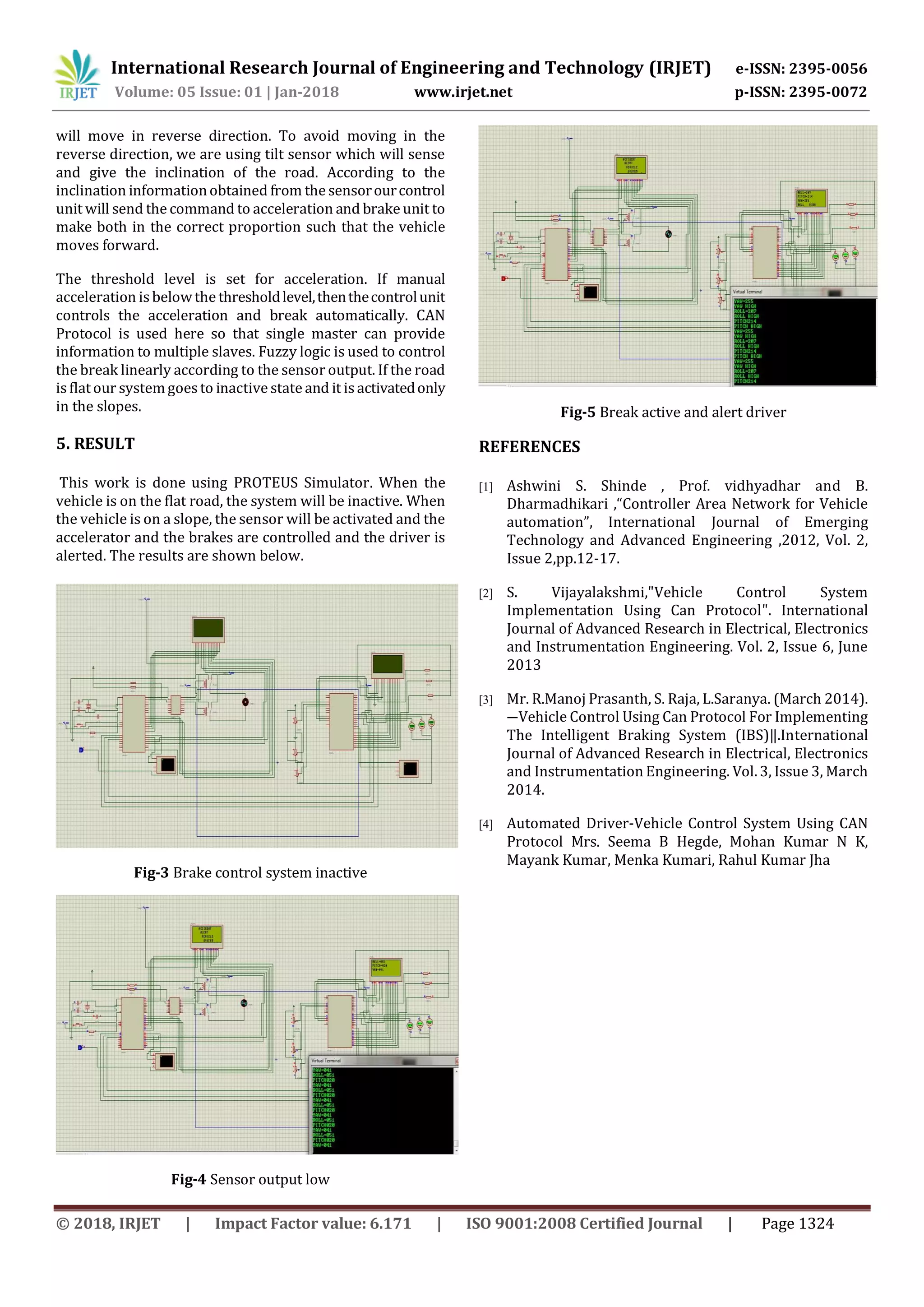 Can Protocol based Vehicle Brake Control System at Slope | PDF