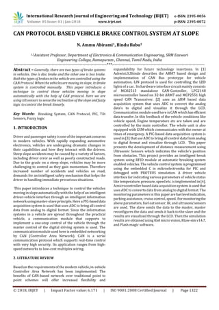 Can Protocol based Vehicle Brake Control System at Slope | PDF