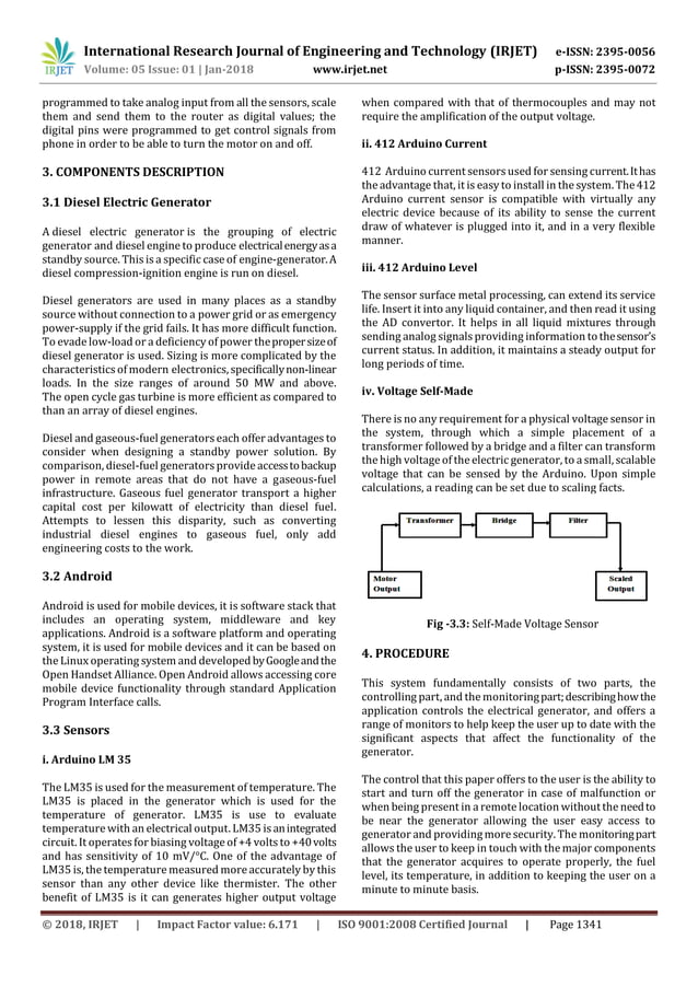 A Review on Smart Generator Control using Android Application | PDF