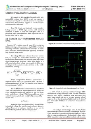 IRJET- Implementation of Combined SVL Technique in Domino Inverter using Microwind | PDF