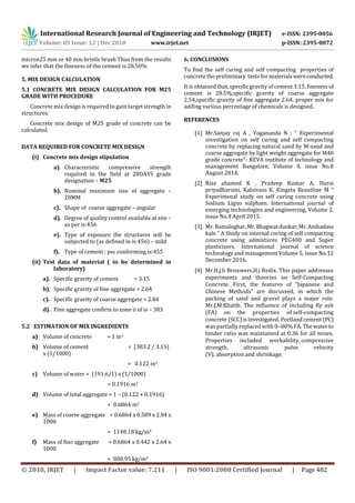 IRJET- Experimental Investigation of Self Compacting and Self Curing ...