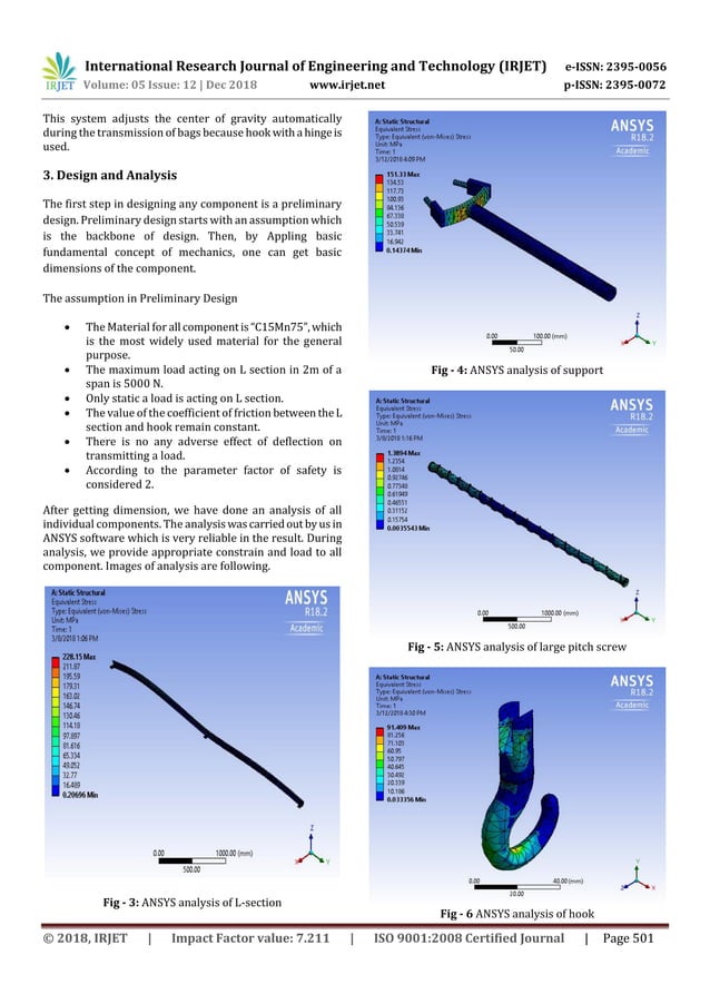 IRJET- Design and Analysis of Unloading and Handling Mechanism of Heavy ...