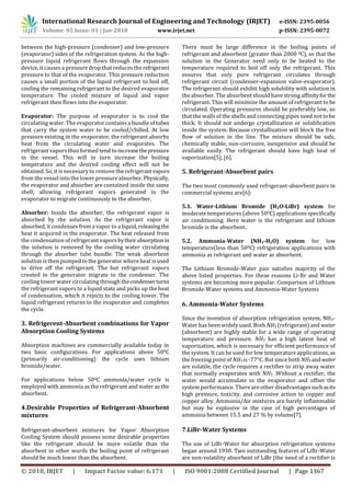 Thermodynamic Analysis of Lithium Bromide-Water(LiBr-H­2O) Vapor ...