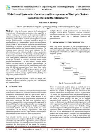 IRJET- Web-Based System for Creation and Management of Multiple Choices ...