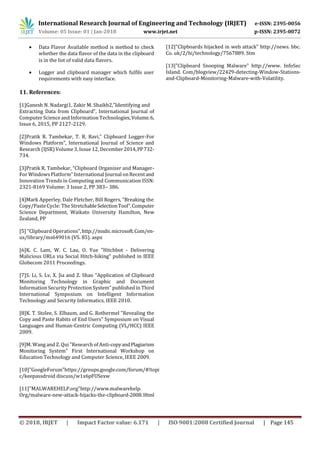 IRJET-Clipboard Manager | PDF | Desktop Publishing | Computer Software and Applications