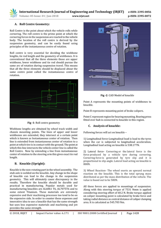 Design, Analysis and Simulation of Double Wishbone Suspension System ...