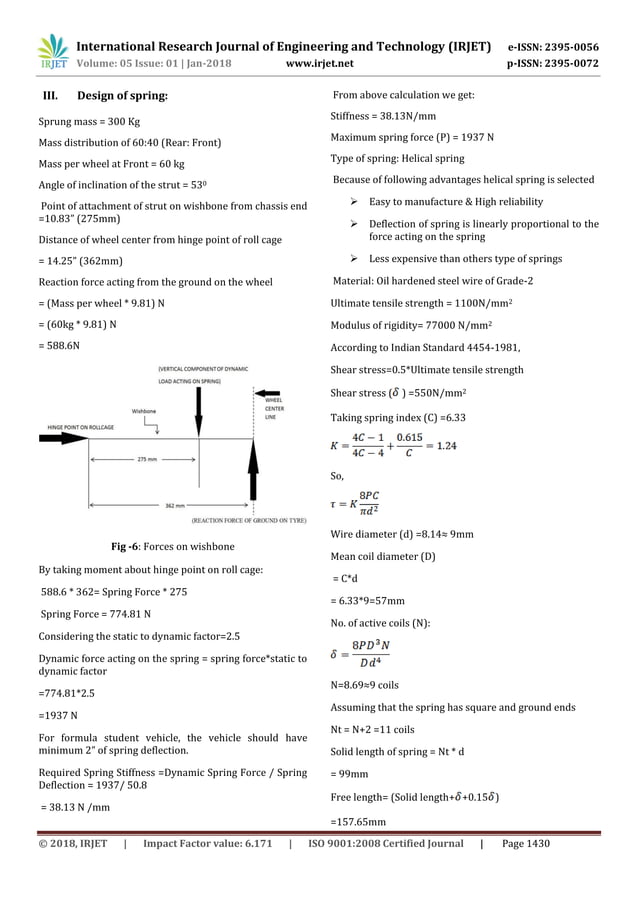Design, Analysis and Simulation of Double Wishbone Suspension System ...