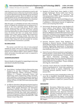 Comparative Study on Various System Based on Raspberry-Pi Technology | PDF