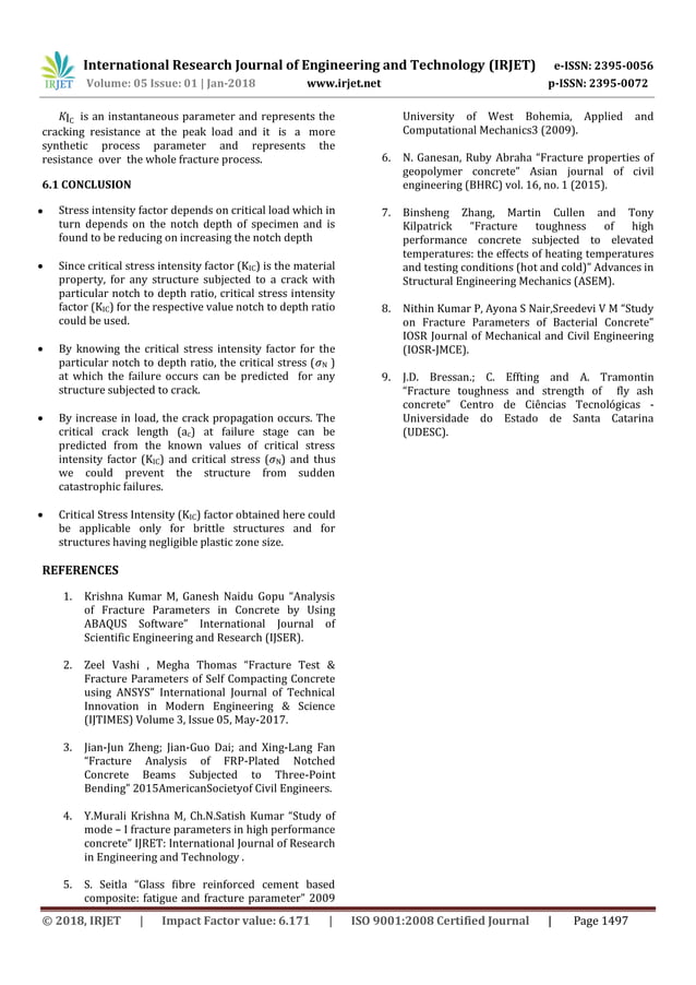 Determination of Fracture Parameters of Conventional Concrete using ANSYS | PDF