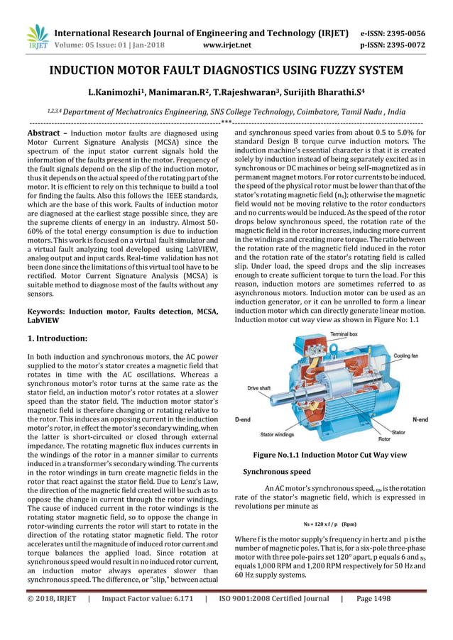 Induction Motor Fault Diagnostics using Fuzzy System | PDF