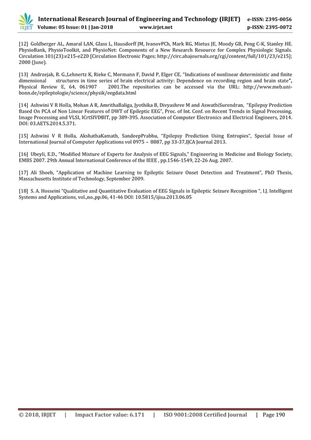 Irjet Advanced Method Of Epileptic Detection Using Eeg By Wavelet Decomposition Pdf Brain