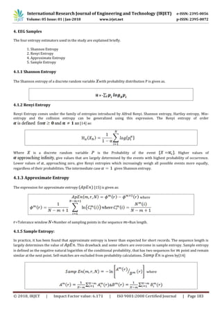 IRJET-Advanced Method of Epileptic detection using EEG by Wavelet Decomposition | PDF | Brain ...