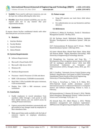 IRJET- E-Attendance Manager: A Review | PDF