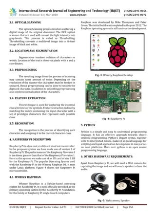 IRJET- Book Reader using Raspberry Pi for Visually Impaired | PDF