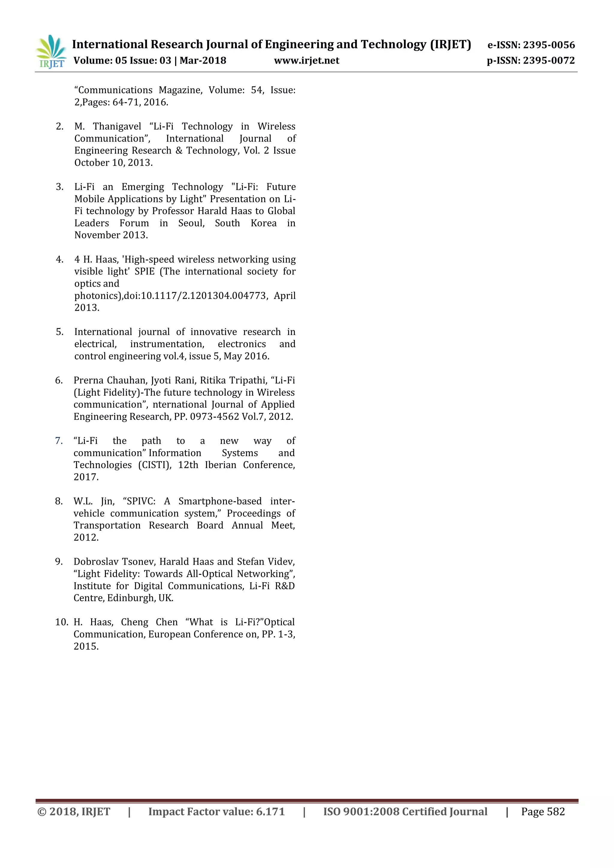 IRJET- Highway Navigation System using Light Fidelity Technology | PDF | Auto Navigation Systems ...