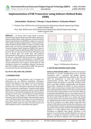 IRJET- Implementation of FSK Transceiver using Software Defined Radio (SDR) | PDF
