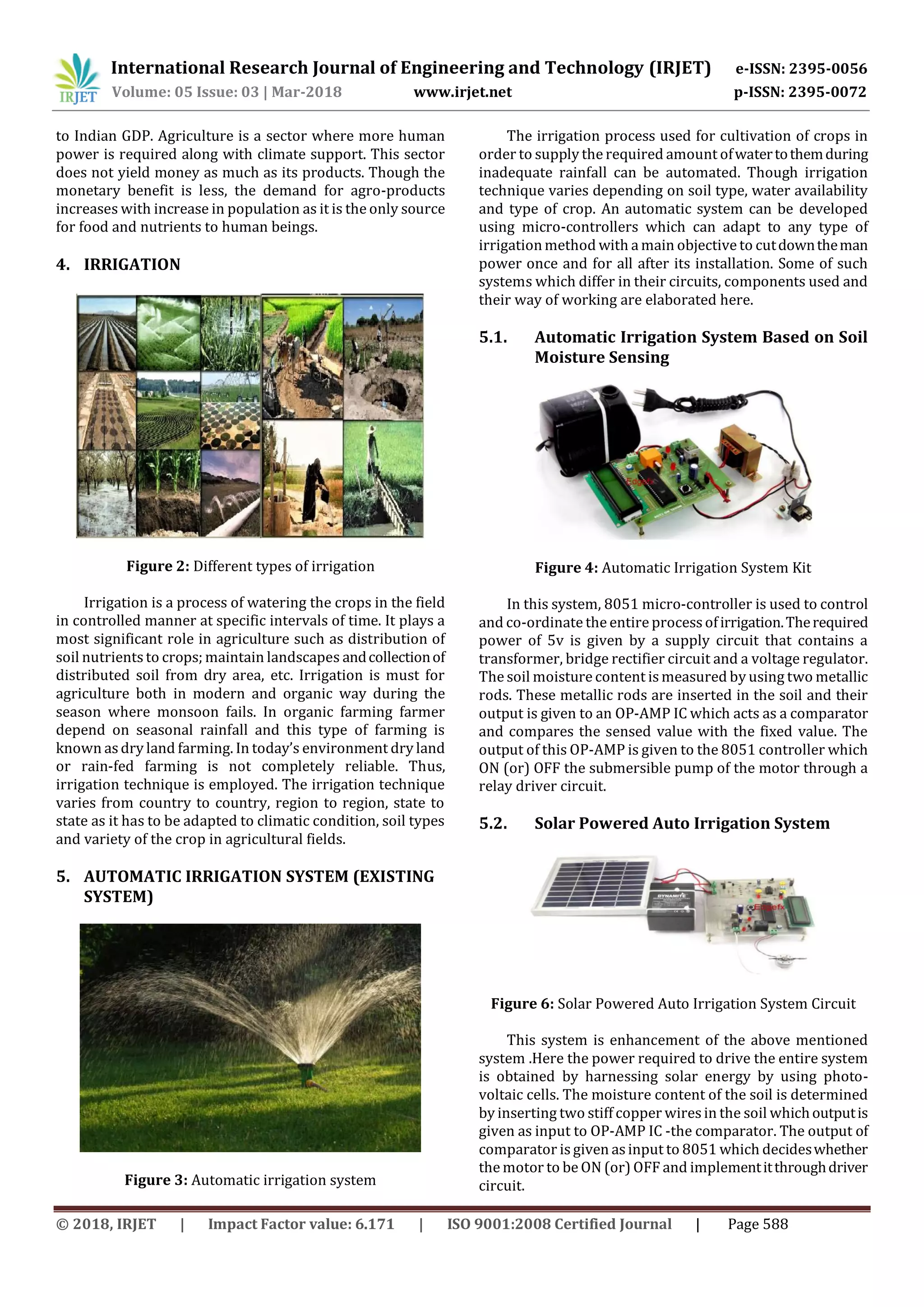 IRJET- A Bluetooth Based Automatic Irrigation System | PDF