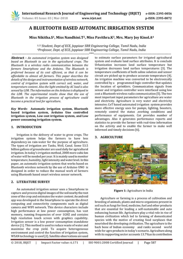 IRJET- A Bluetooth Based Automatic Irrigation System | PDF ...