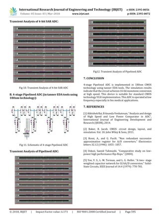 IRJET- Implementation of 16-Bit Pipelined ADC using 180nm CMOS Technology | PDF