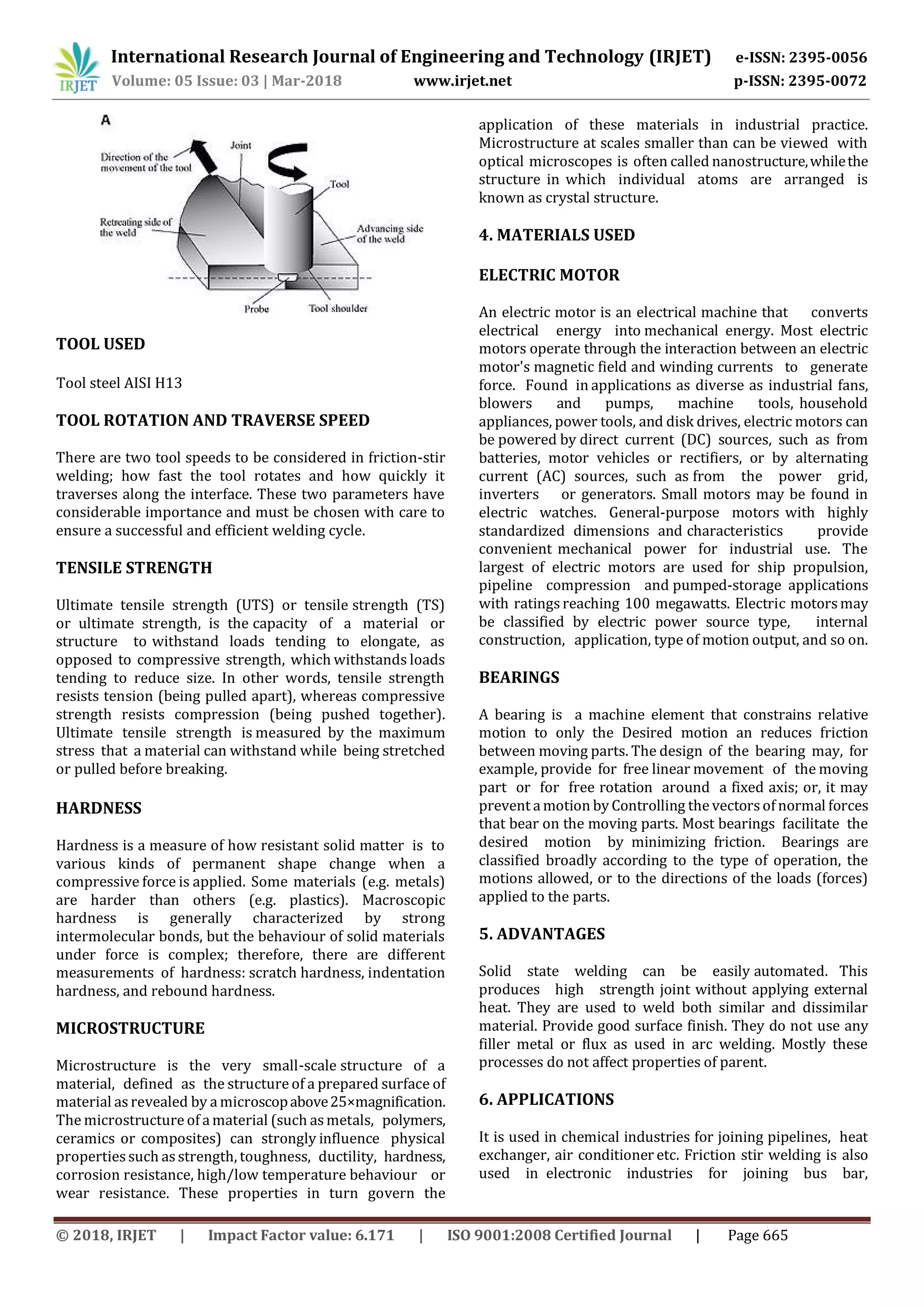 IRJET- Friction Stir Welding in Circular Pipes | PDF