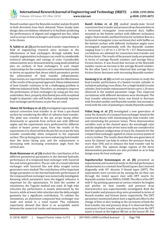 IRJET- Experimental Analysis of Convective Heat Transfer Augmentation of Bi-Metallic Plate Heat ...