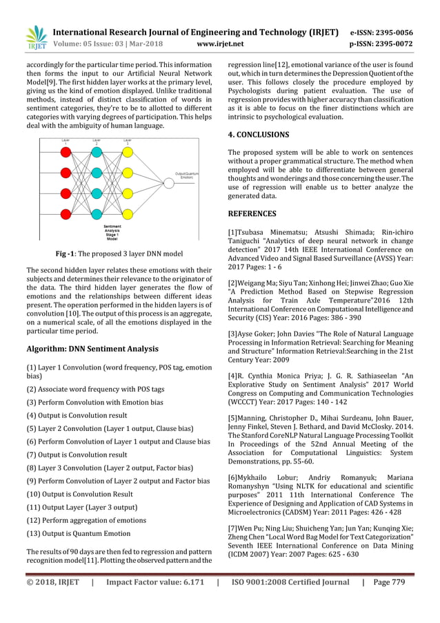 IRJET- Deep Neural Network based Mechanism to Compute Depression in Social Media Users | PDF ...