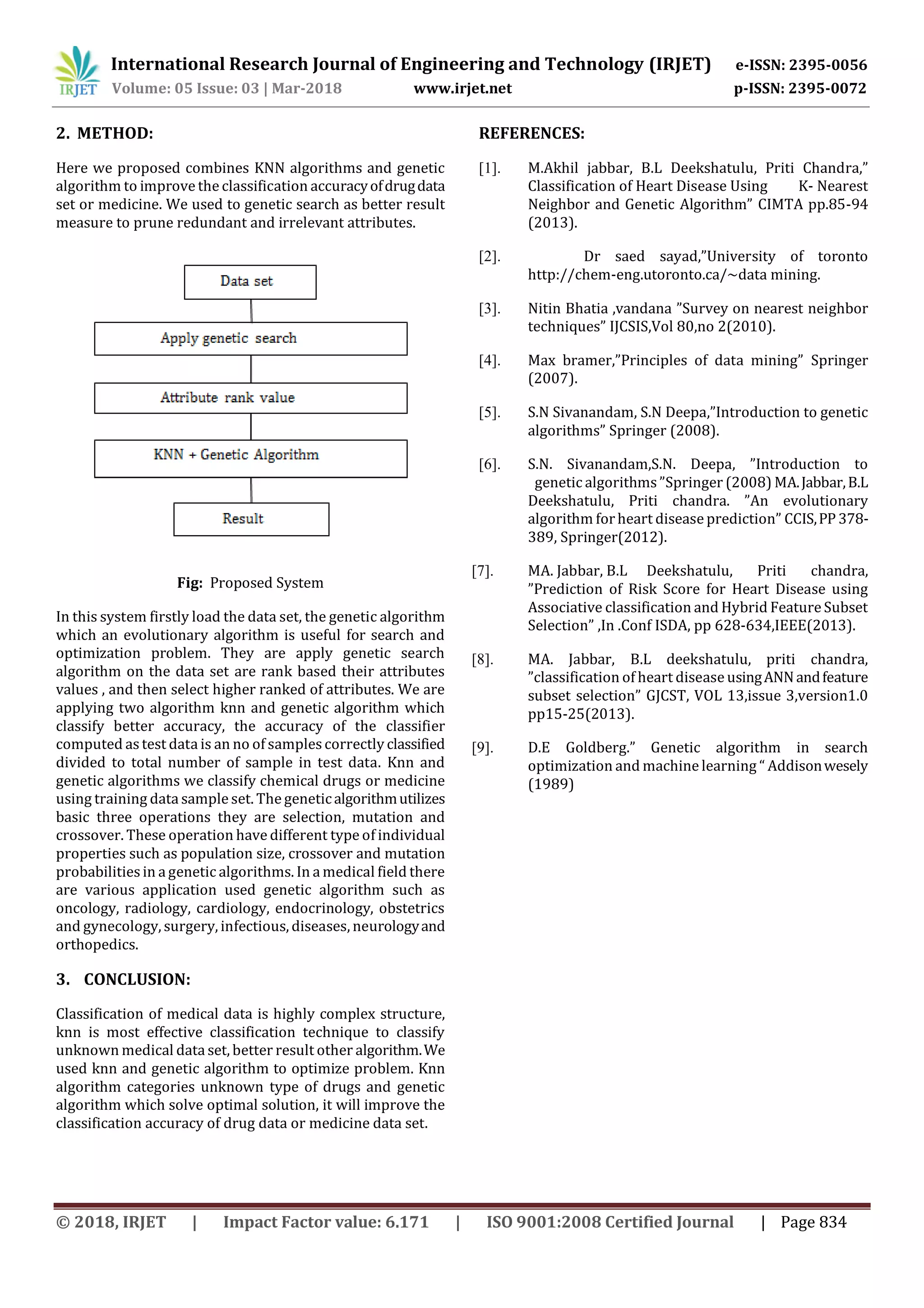 IRJET- Classification of Chemical Medicine or Drug using K Nearest ...