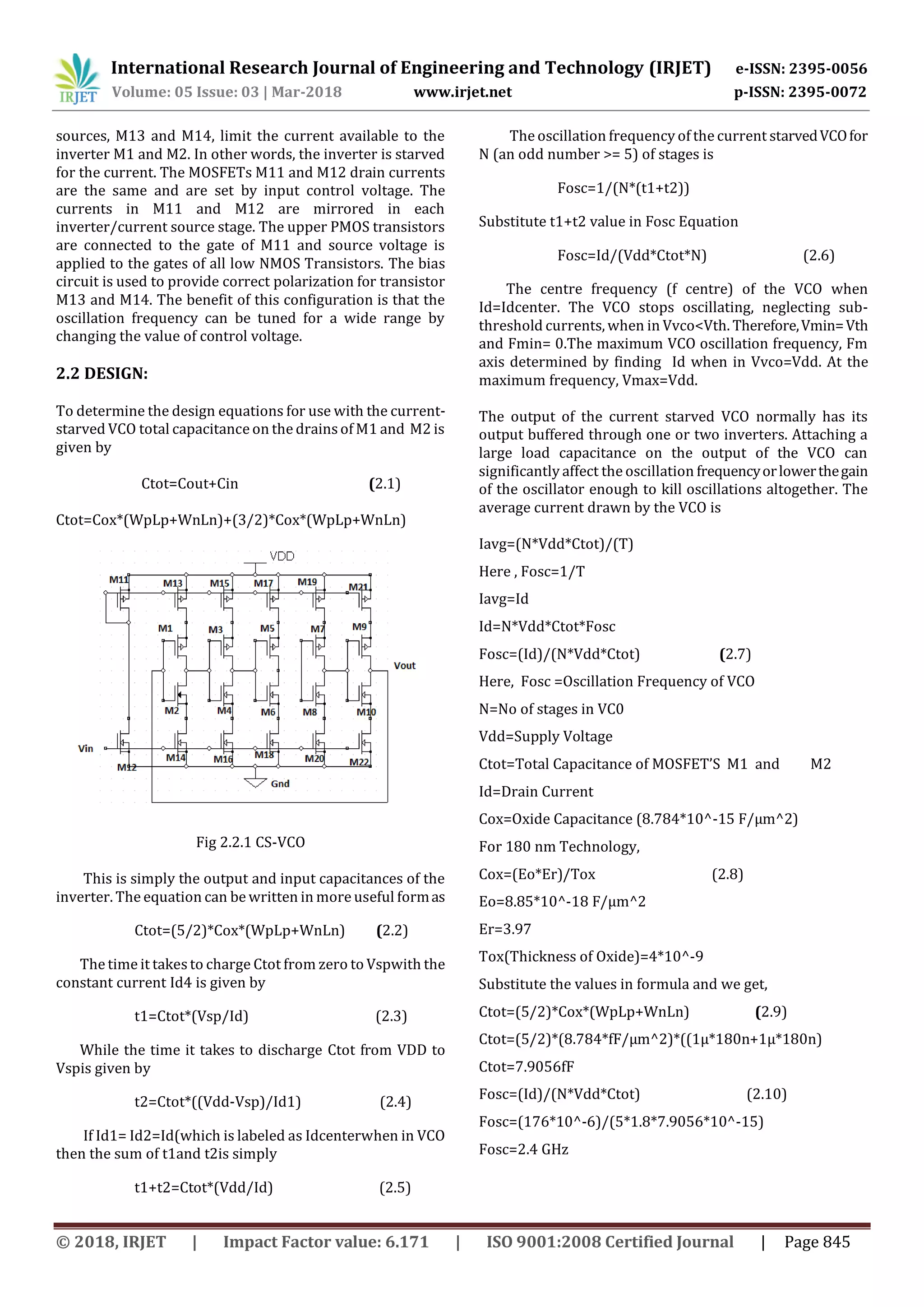 IRJET- Design of Voltage Controlled Oscillator in 180 nm CMOS Technology | PDF