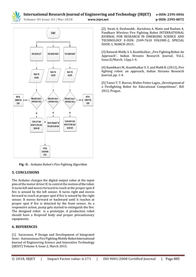 IRJET- Automatic Fire Extinguishing Robot without Manual Control | PDF