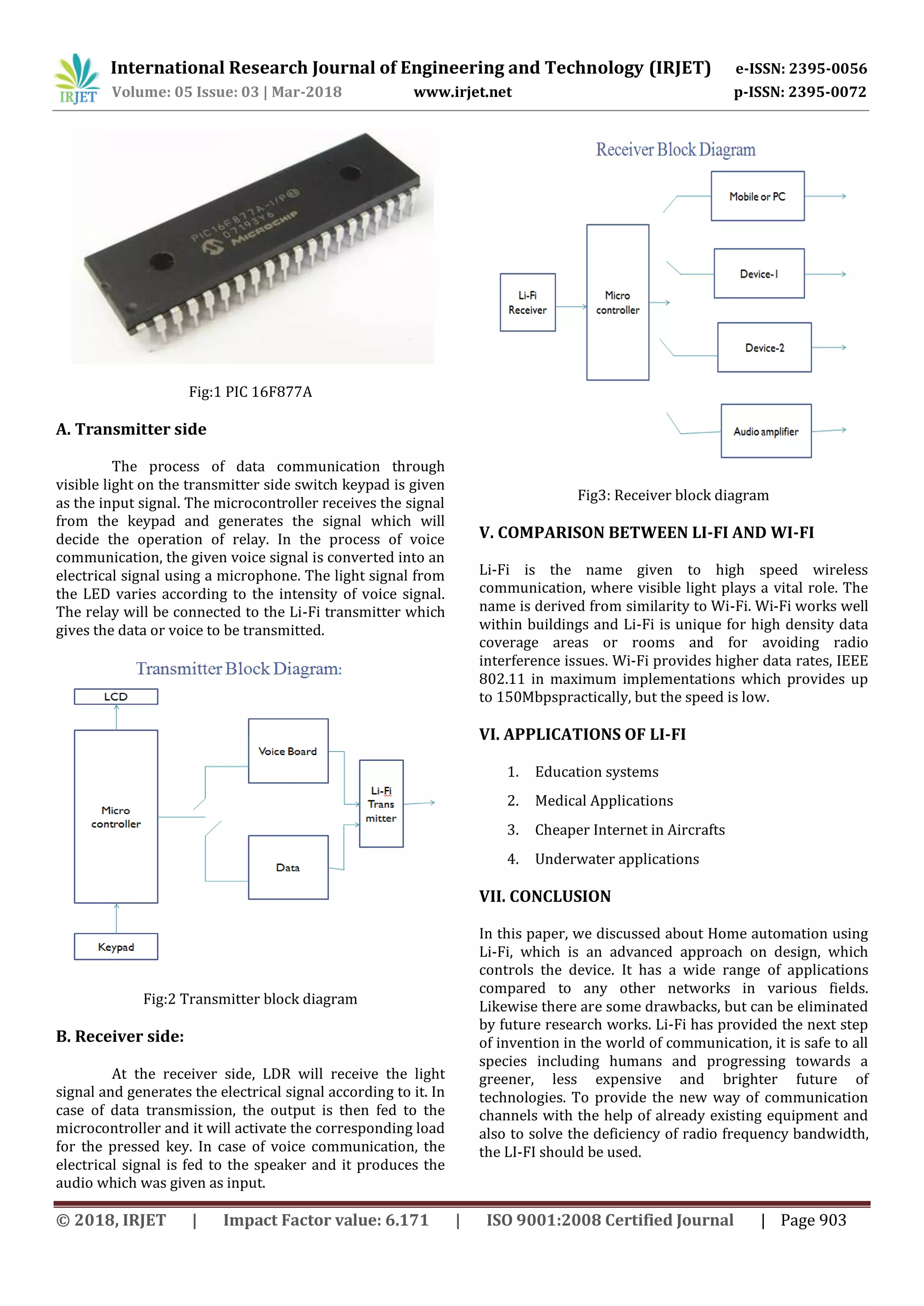 IRJET- Home Automation using Light Fidelity Technique | PDF