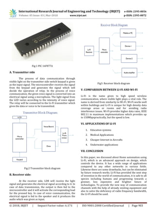 IRJET- Home Automation using Light Fidelity Technique | PDF