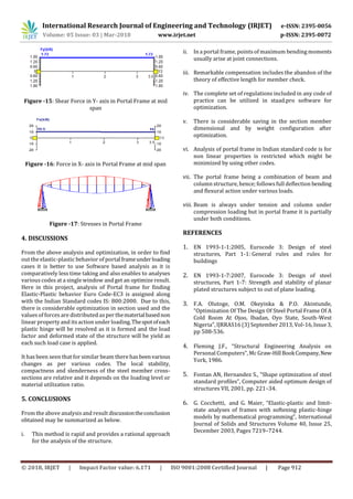 IRJET- Elastic-Plastic Analysis of Plane Portal Frame by STAAD | PDF