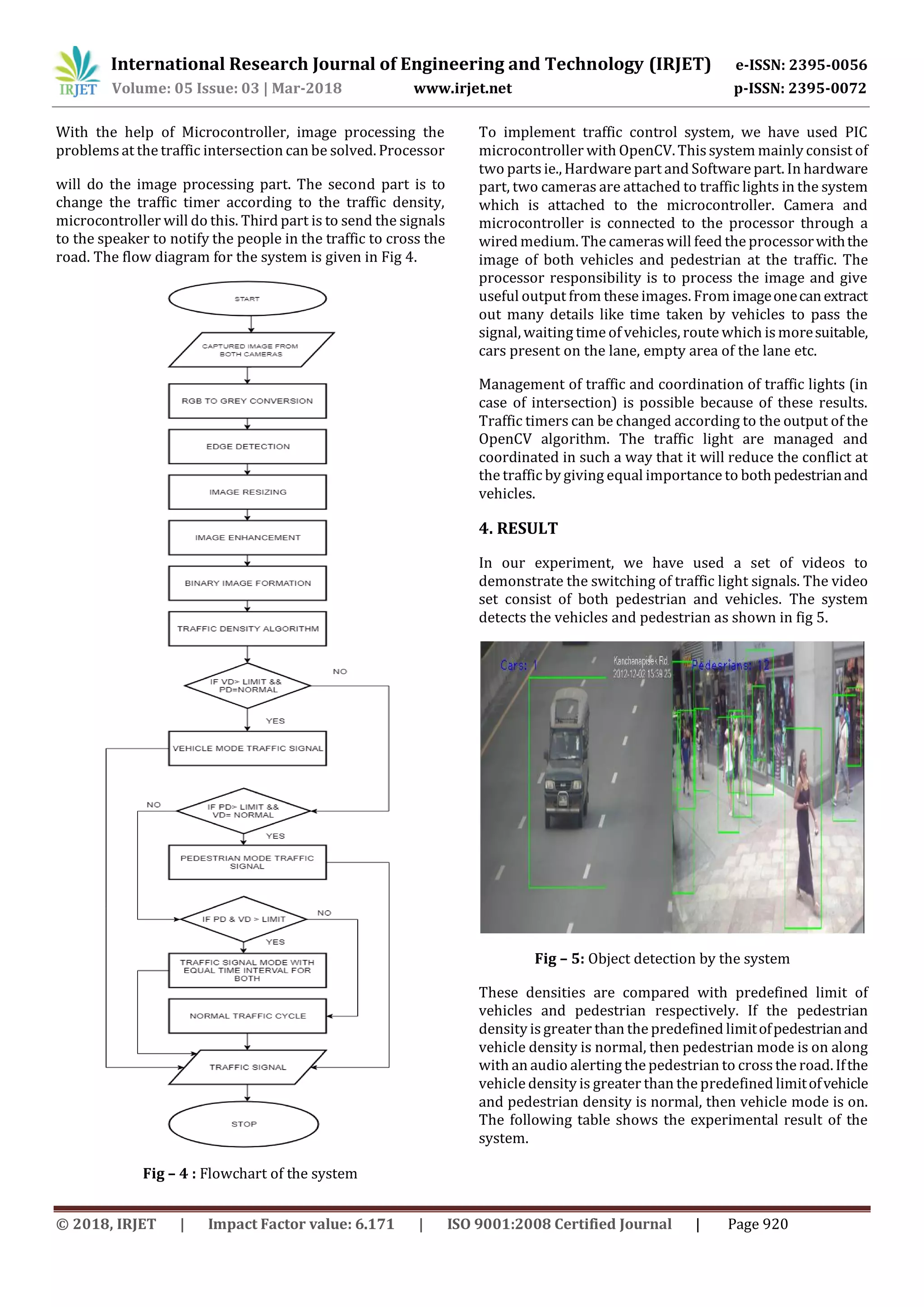IRJET- Time To Cross – Traffic Light Control System using Image Processing | PDF