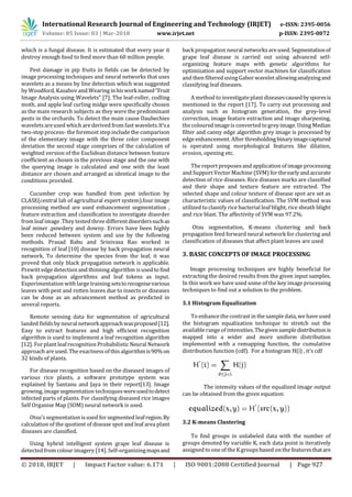 IRJET- AI Based Fault Detection on Leaf and Disease Prediction using K-means Clustering | PDF