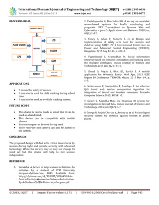 IRJET- Women Safety Device with GPS, GSM and Health Monitoring System | PDF