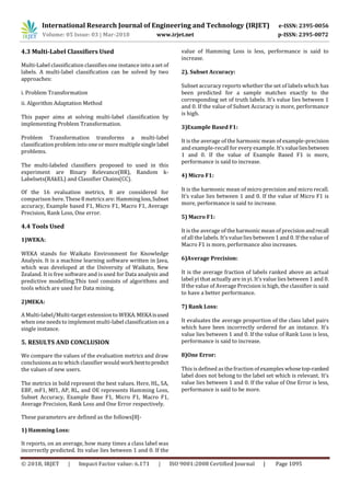 IRJET- Personality Recognition using Multi-Label Classification | PDF