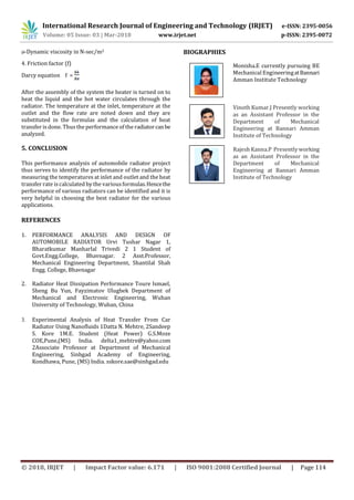 Performance Analysis of Automobile Radiator | PDF